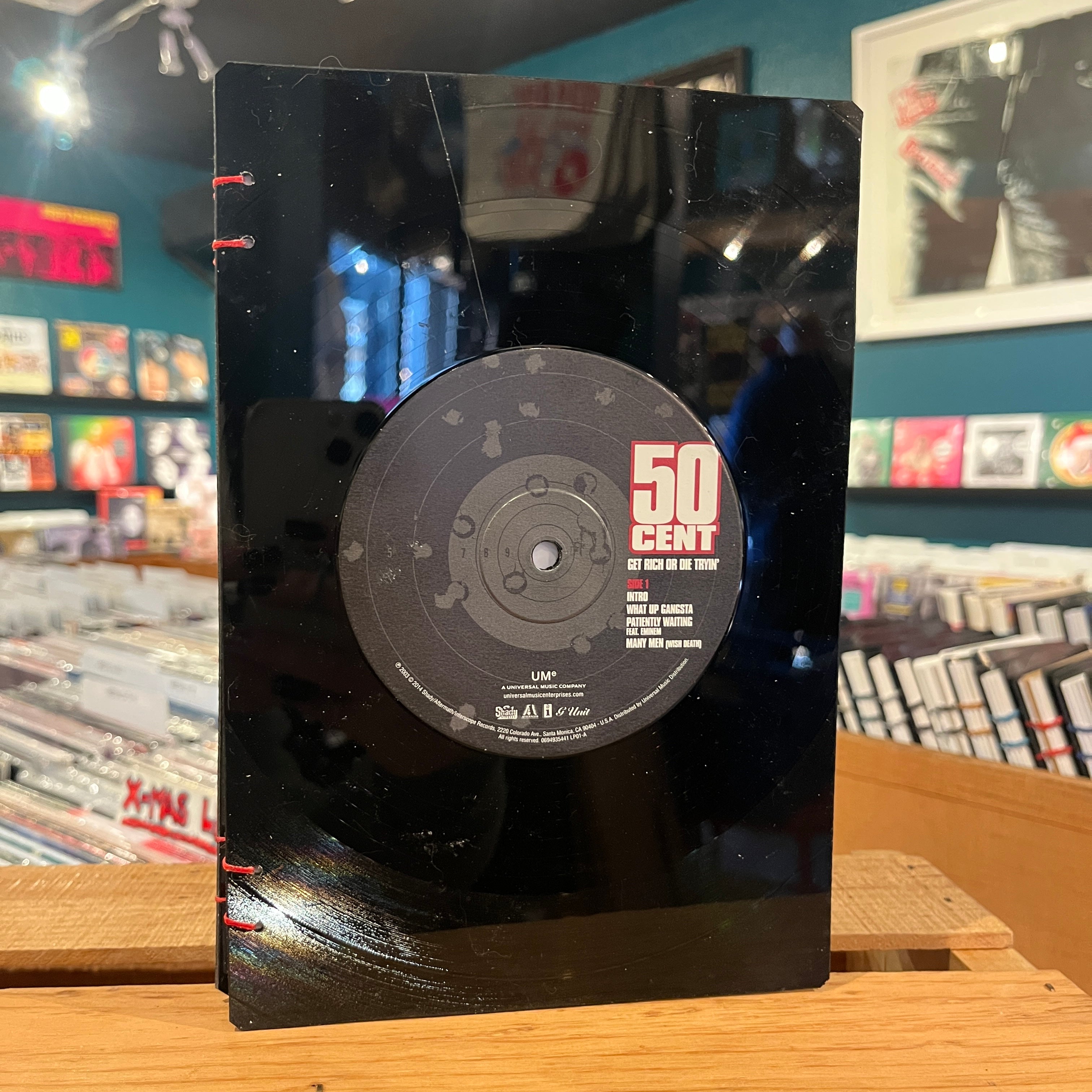 50 Cent "Get Rich Or Die Tryin'" Recycled Vinyl Journal – 1-2-3-4 Go ...